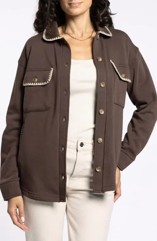 THREAD & SUPPLY Contrast Trim Fleece Jacket