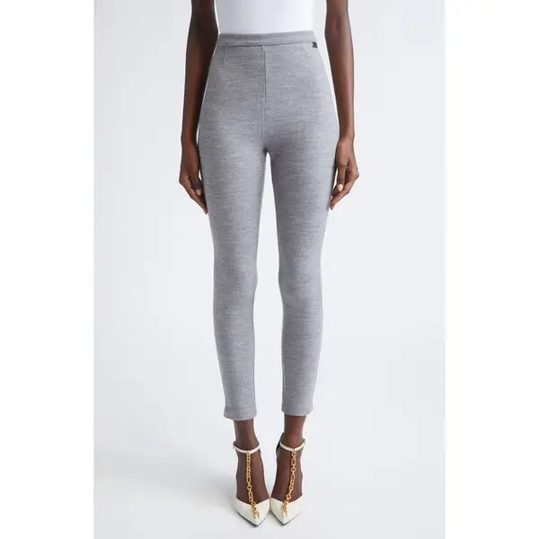 Balmain Virgin Wool & Cotton Blend Leggings