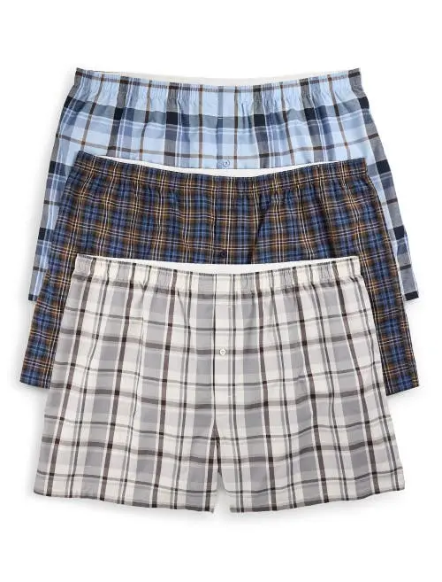 HARBOR BAY BY DXL Big & Tall 3-pk Woven Boxers