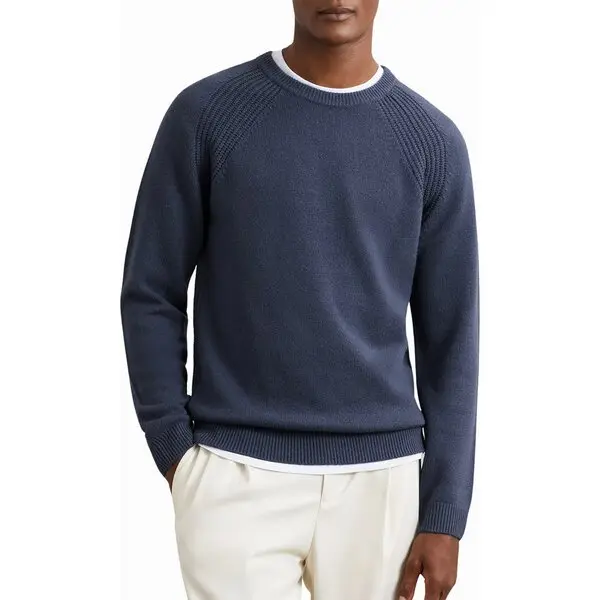 REISS Foulton Wool & Cashmere Sweater - Oceanic Blue