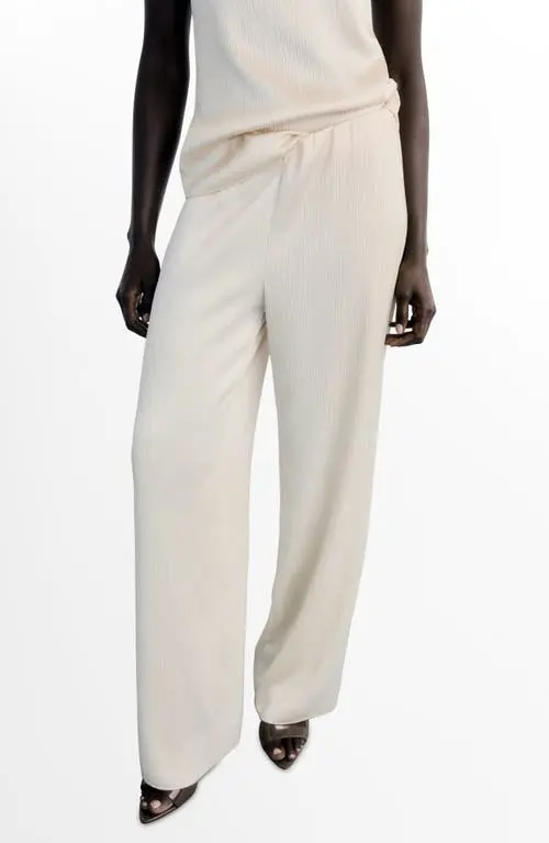 Mango Pleated Wide-leg Pull-on Pants