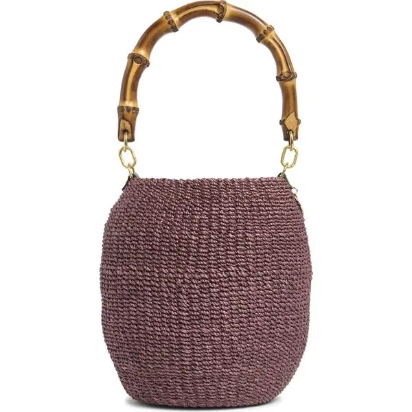 Clare V. Pot De Miel Woven Straw Handbag