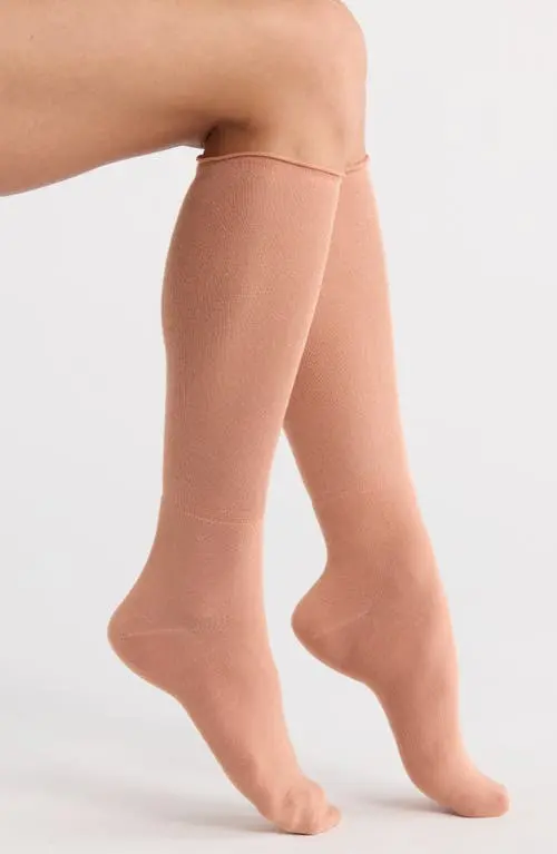 Nordstrom Lightweight Slouchy Wool Blend Knee High Socks - Mocha Mousse