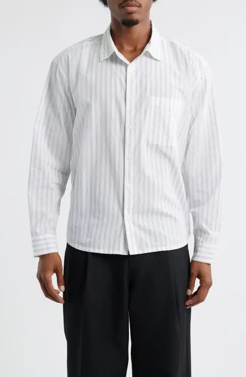 Obey Faro Pinstripe Cotton Button-up Shirt