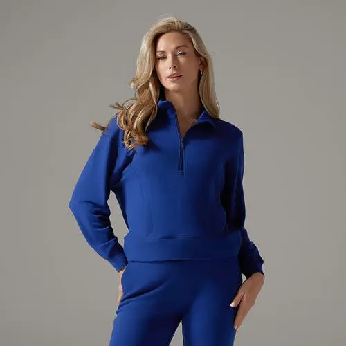 TAVI 3/4 Zip Cozy Fleece Pullover - Deep Navy