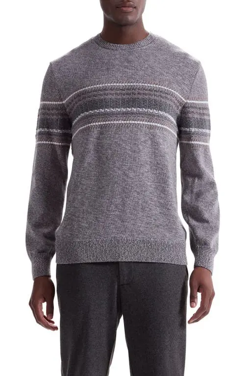Bugatchi Chest Stripe Merino Wool Sweater