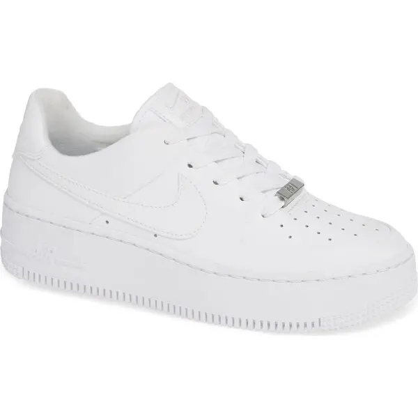 Nike Air Force 1 Sage Low Platform Sneaker - White/white/white