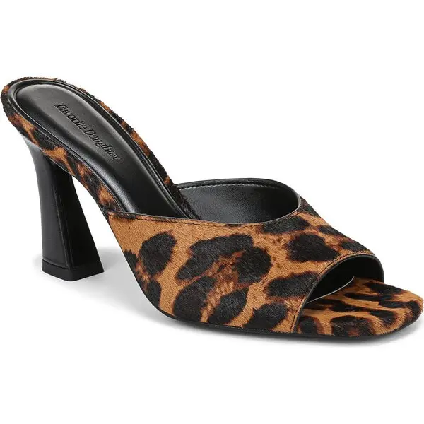 FAVORITE DAUGHTER Katharin Too Genuine Calf Hair Sandal - Brandy Brown Leopard Print