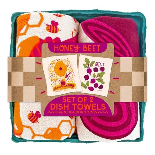 THE NEIGHBORGOODS Honey Beetdish Towel Set Of 2