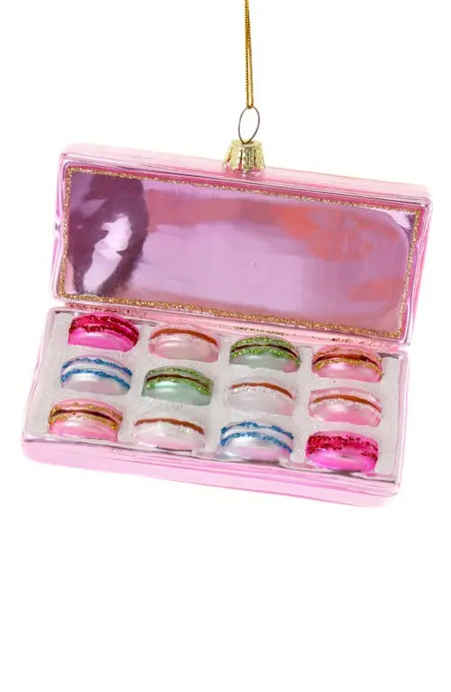 CODY FOSTER & CO Box Of Macarons Glass Ornament