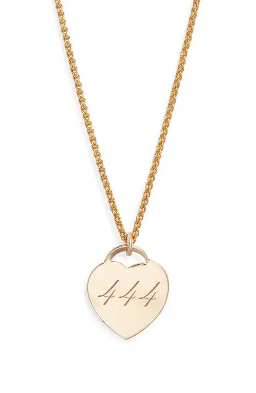 SET & STONES Alice Angel Numbers Pendant Necklace - Gold /444