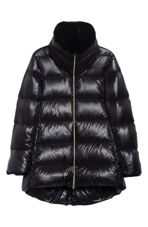 Herno Faux Fur-lined Water Repellent Quilted Down Jacket