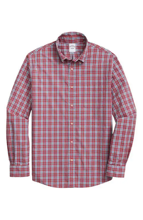 Brooks Brothers Friday Plaid Cotton Poplin Button-down Shirt - Pointsettia Plaid