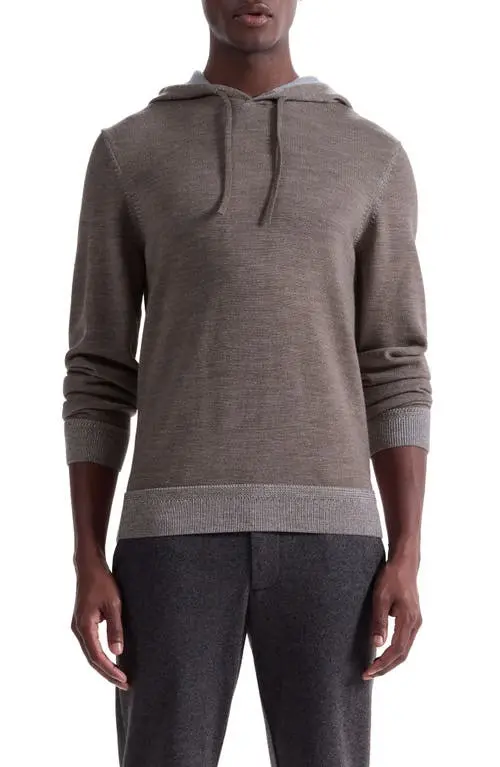 Bugatchi Merino Wool Hoodie Sweater - Walnut