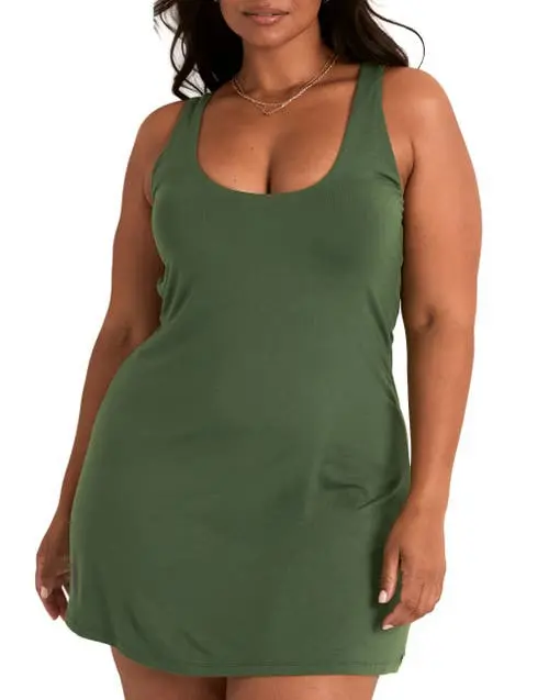 ADORE ME Selah Knit Slip - Dark Green