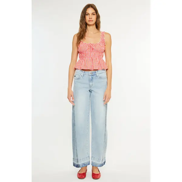 KANCAN Carlise Mid-rise Wide-leg Jeans