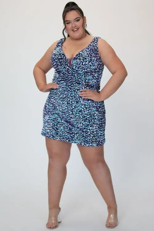 SYDNEY'S CLOSET Sequin Fitted Mini Dress
