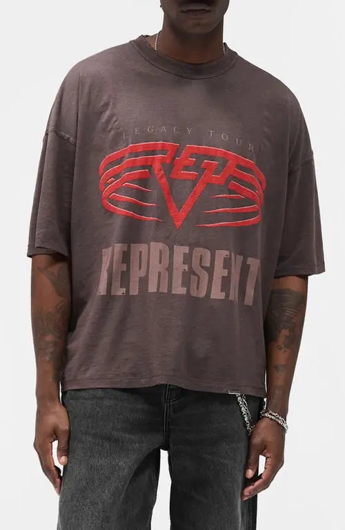 REPRESENT Living Legacy Cotton & Hemp Reversible Graphic T-shirt - Nero
