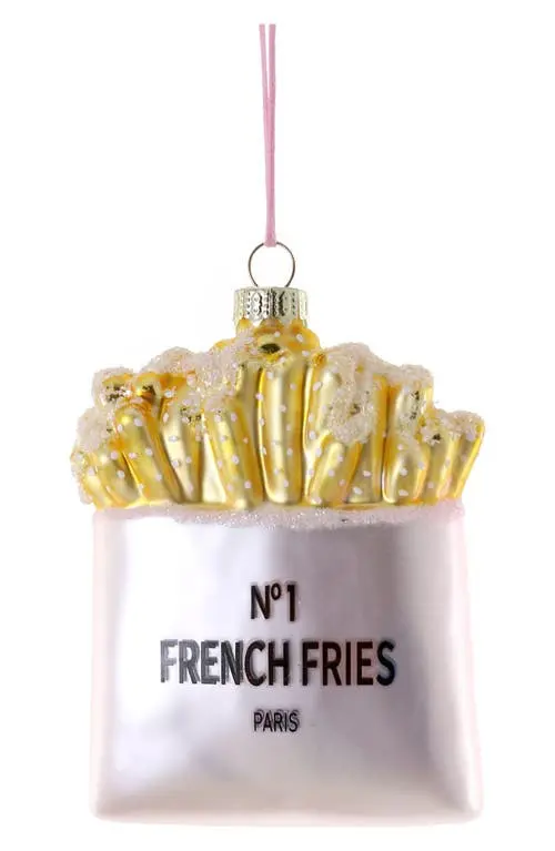 CODY FOSTER & CO Fancy Fries Glass Ornament