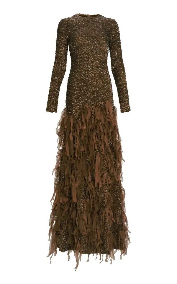 Silvia Tcherassi Bilal Fringed Gown