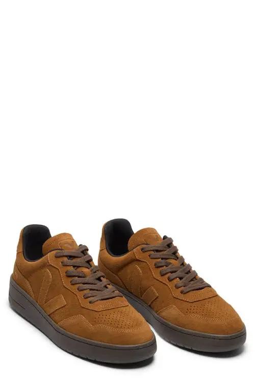 VEJA V-90 Water Repellent Suede Sneakers - Full Cognac Eagle