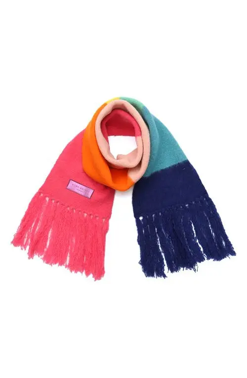 Kurt Geiger Fuzzy Striped Long Scarf