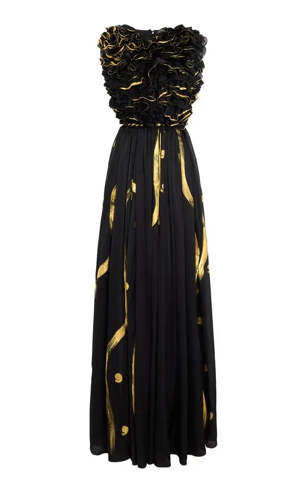 Ulla Johnson Byzantine Ruffled Silk Gown - Multi