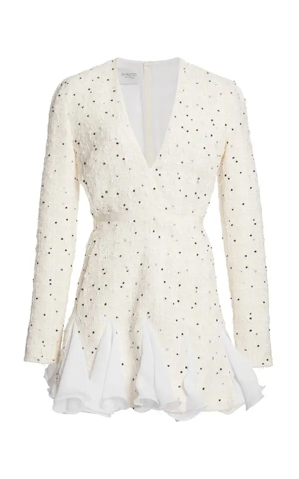 Giambattista Valli Polka-dot Boucle Mini Dress