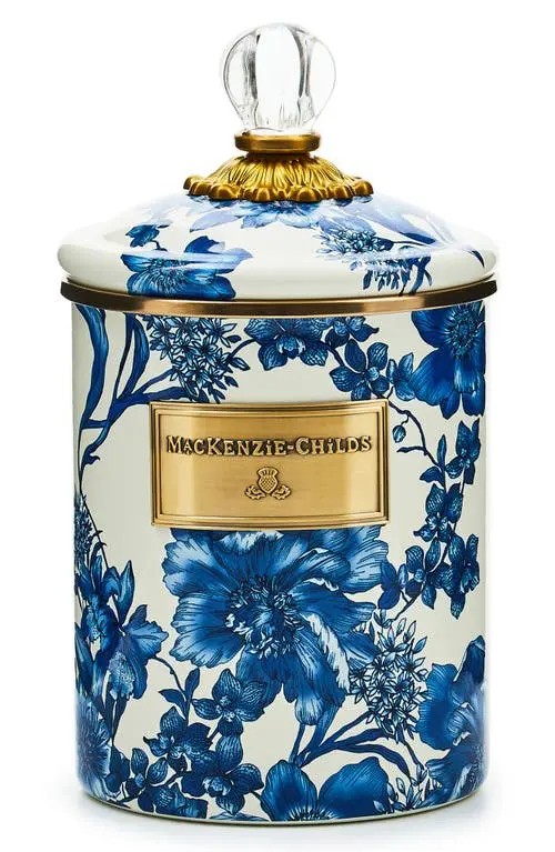MACKENZIE-CHILDS Medium English Canister - Royal