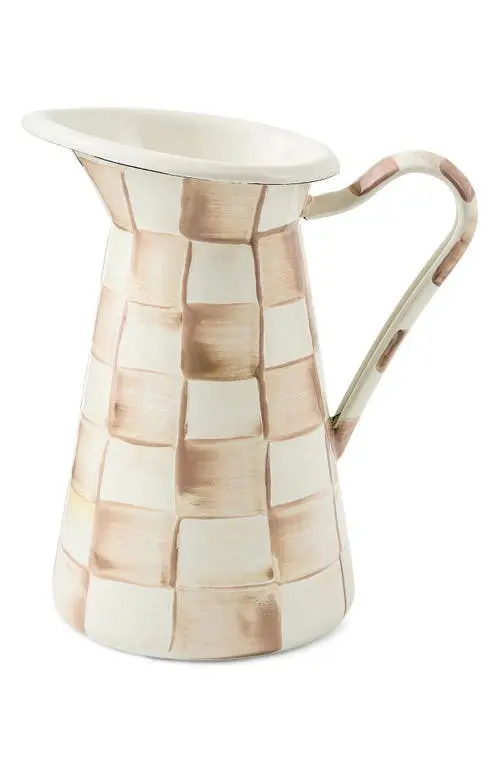 MACKENZIE-CHILDS Check Medium Enameled Steel Practical Pitcher