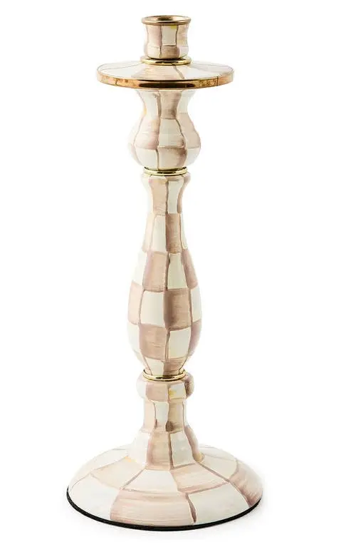 MACKENZIE-CHILDS Large Check Candlestick Holder