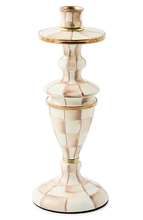 MACKENZIE-CHILDS Medium Check Candlestick Holder