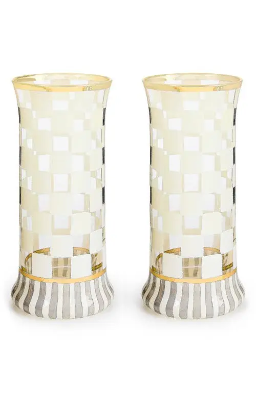 MACKENZIE-CHILDS Set Of 2 Carnival Highball Glasses