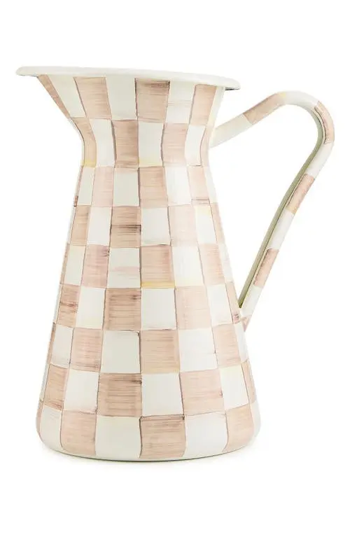 MACKENZIE-CHILDS Check Large Enameled Steel Practical Pitcher
