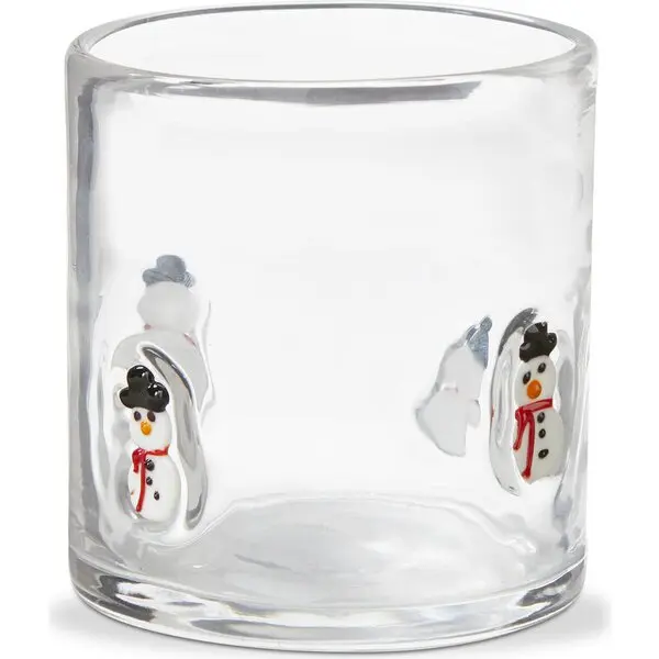 TAG Snowman Double Old Fashioned Glass