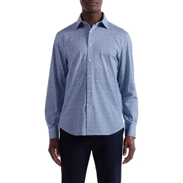 Bugatchi James Ooohcotton® Floral Button-up Shirt - Khaki