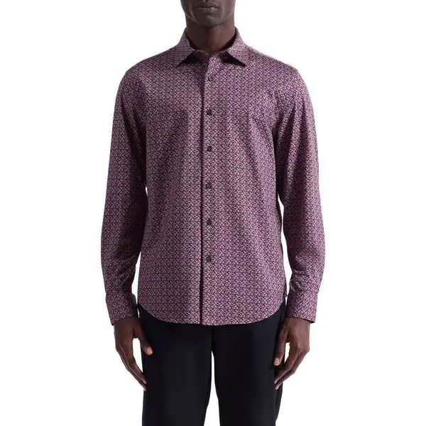 Bugatchi Jimmy Ooohcotton® Geo Print Button-up Shirt