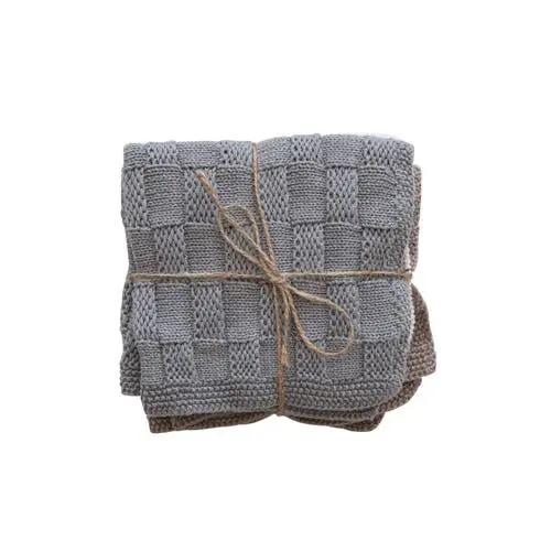 STORIED HOME Farmhouse Square Cotton Blend Dish Towels