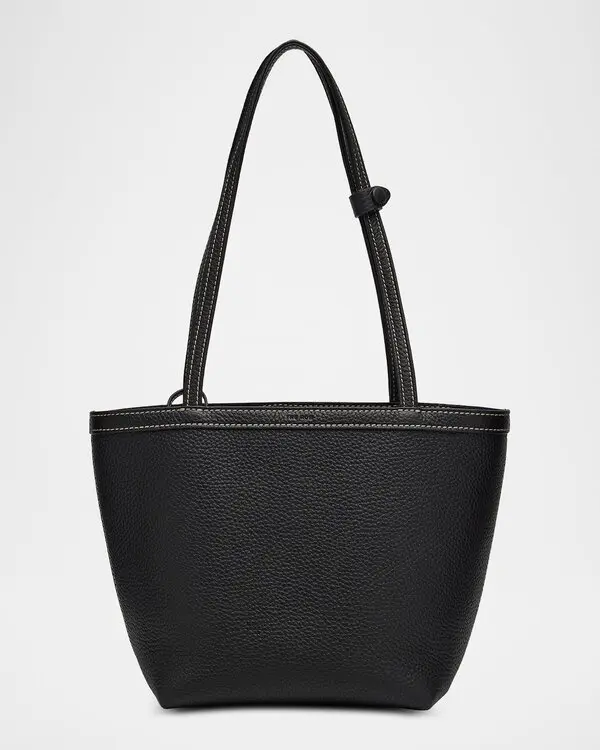 THE ROW Park Topstitched Tote Bag In Pebbled Leather
