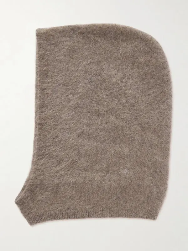LISA YANG Brushed Cashmere Balaclava - Neutrals