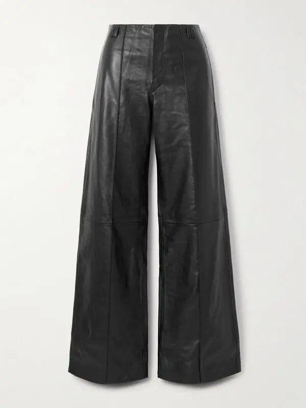 Isabel Marant Ciara Leather Wide-leg Pants