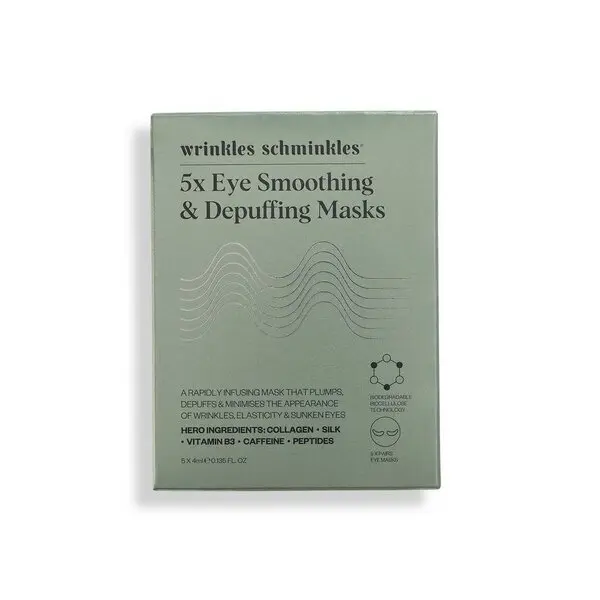 WRINKLES SCHMINKLES Eye Smoothing & Depuffing Sheet Mask 5 Pack