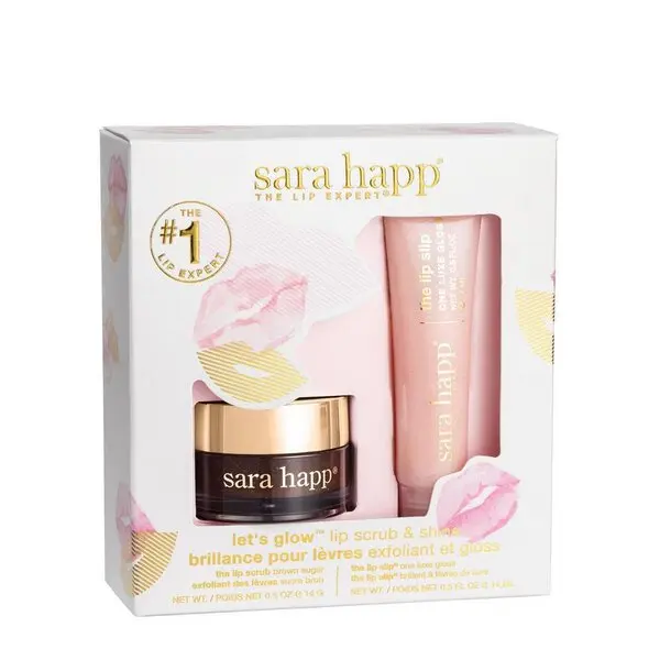 Sara Happ Let's Glow: Lip Scrub & Shine Kit