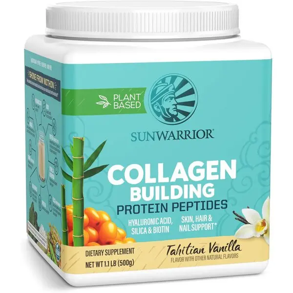 SUNWARRIOR Collagen Building Protein Peptides Tahitian Vanilla 500 Grams