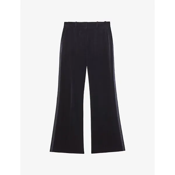 REISS Verda Flare-leg Velvet Trousers