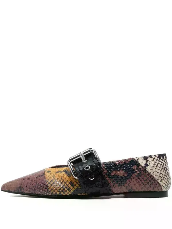 Bimba Y Lola Buckle-detail Ballet Flats