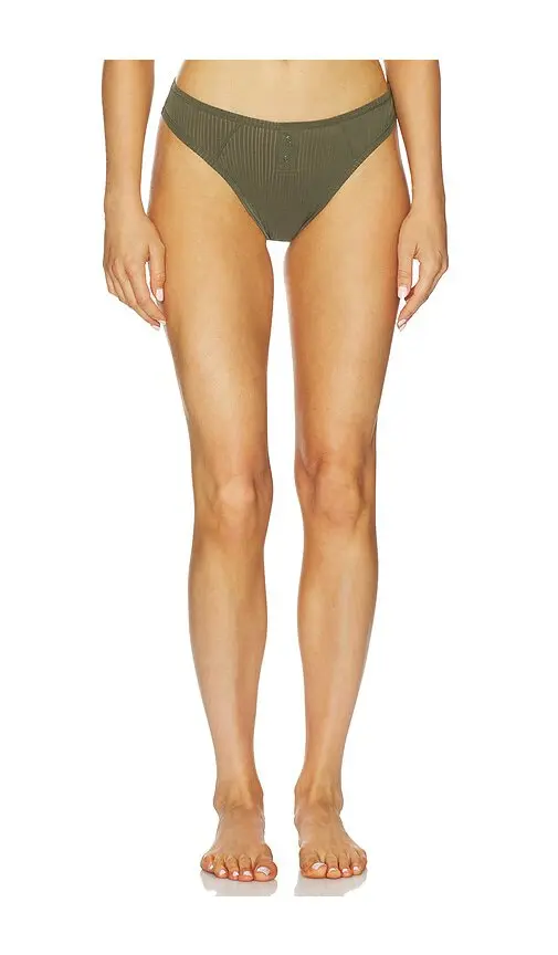 NEGATIVE UNDERWEAR Whipped French Cut Brief In Olive
