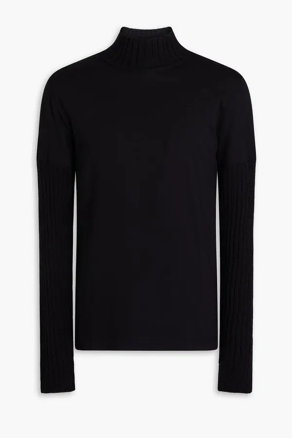 MAISON MARGIELA Cottonjersey And Ribbed Woolblend Tshirt