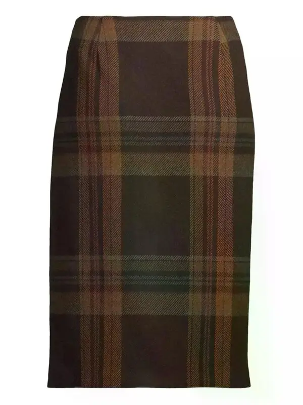 Ralph Lauren Plaid Midi Skirt