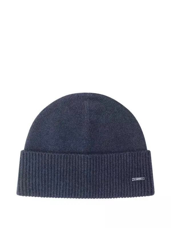 Hugo Boss Ribbed Beanie Hat